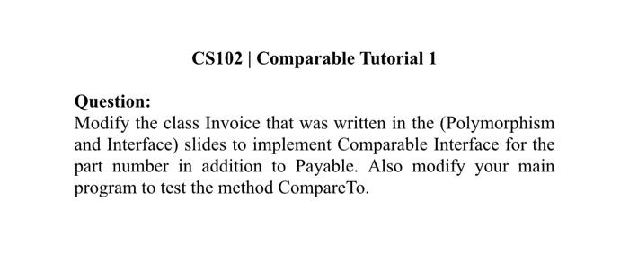 Question: Modify the class Invoice that was written | Chegg.com