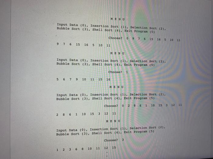 Solved Your program should be a meru-driven and execute the | Chegg.com