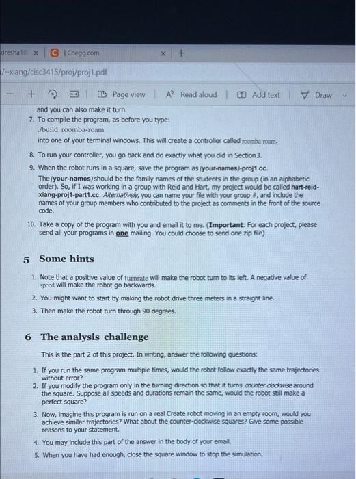 1 Description This project involves writing control | Chegg.com