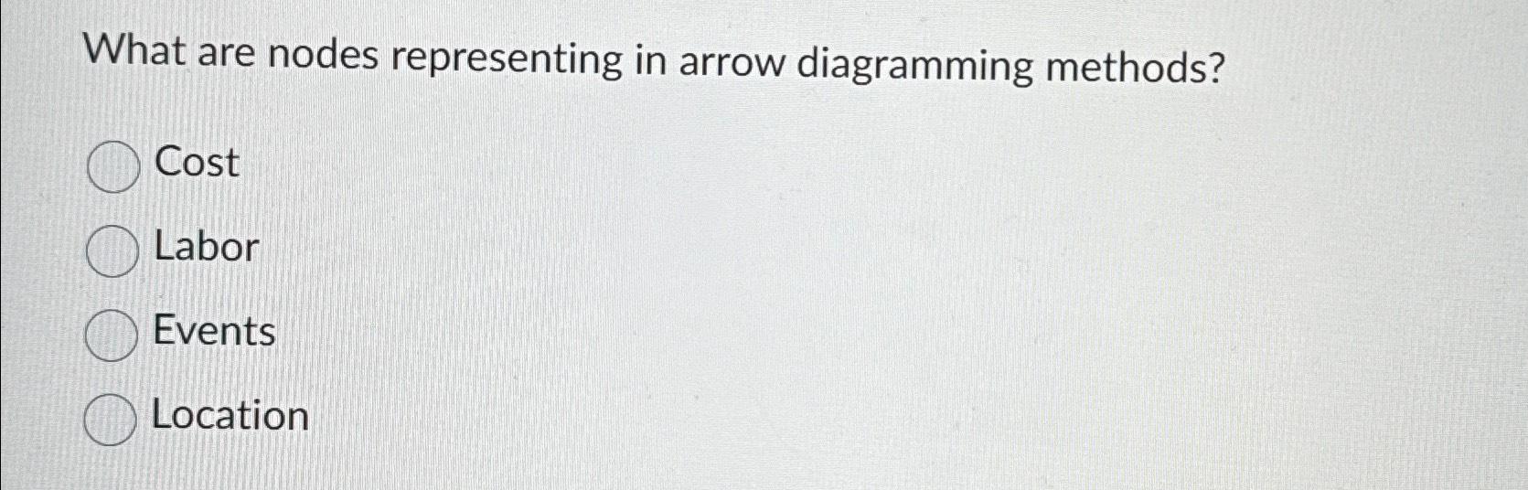 What are nodes representing in arrow diagramming | Chegg.com