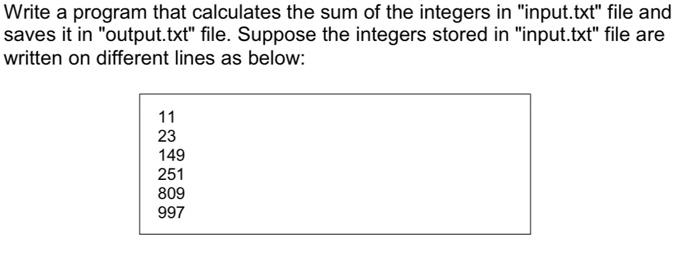 Solved Write a program that calculates the sum of the | Chegg.com