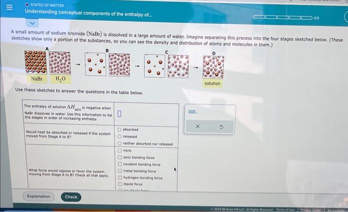 A small amount of sodium bromide (NaBr) is dissolved | Chegg.com