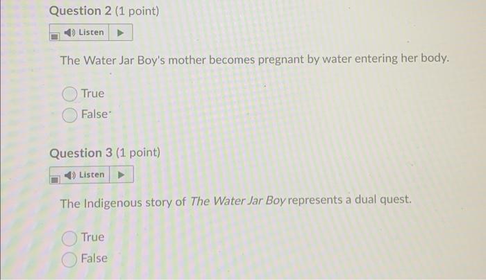 Solved Question 2 (1 point) Listen The Water Jar Boy's | Chegg.com