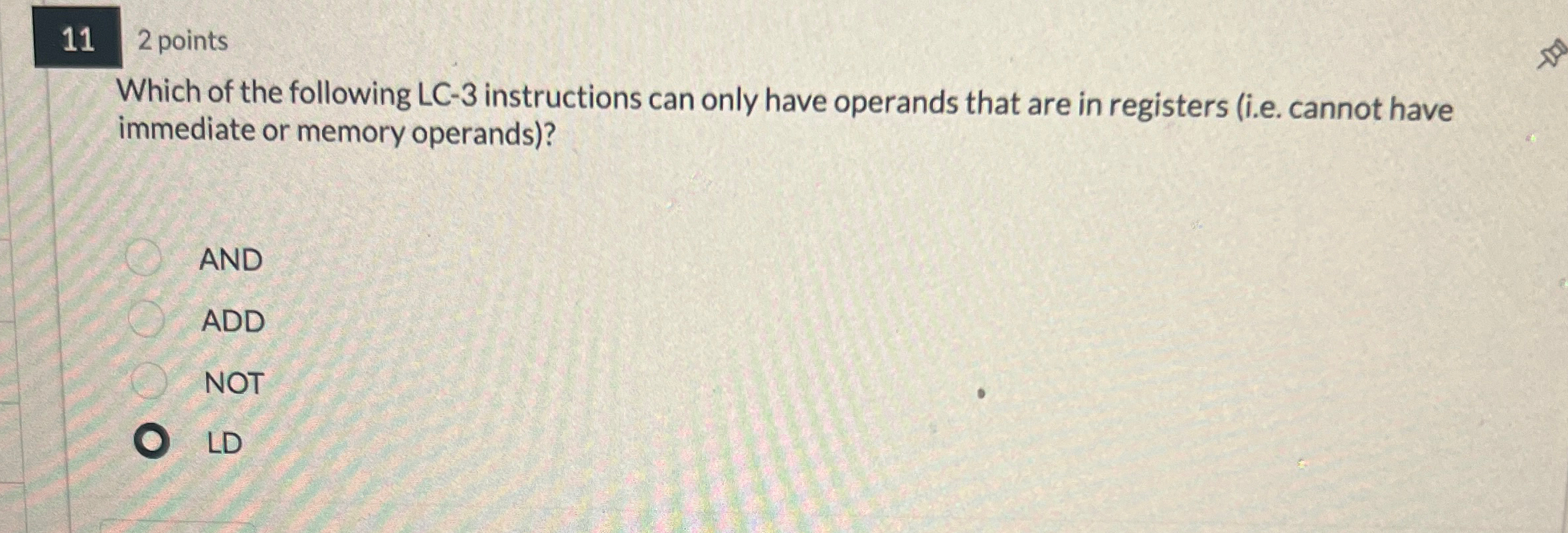 112 ﻿pointsWhich of the following LC-3 ﻿instructions | Chegg.com