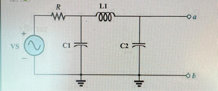 Solved In the circuit, the voltage source frequency, | Chegg.com