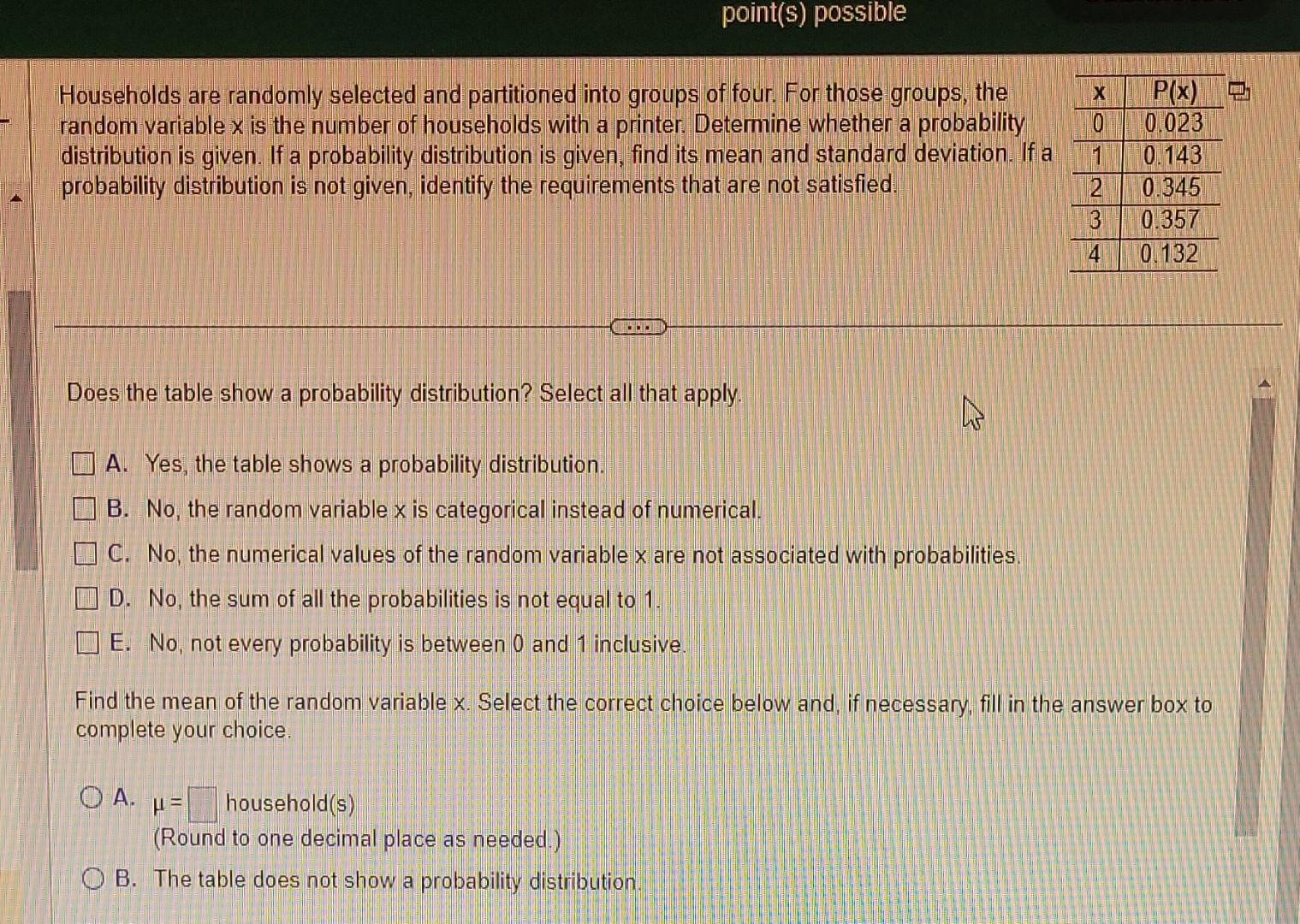 Solved Households are randomly selected and partitioned into | Chegg.com