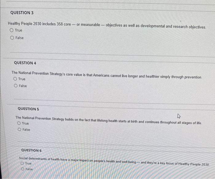 Solved Healthy People 2030 includes 358 core - or measurable | Chegg.com