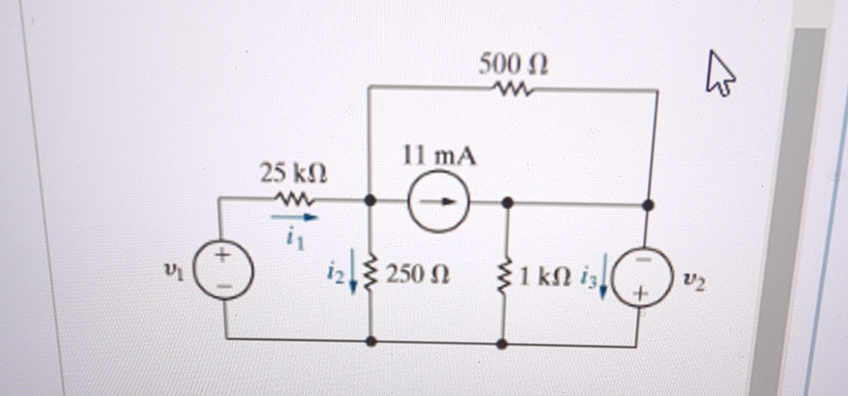Solved use node boltagvoltage to find i1 ﻿i2 ﻿i3 ﻿if v1=10V | Chegg.com