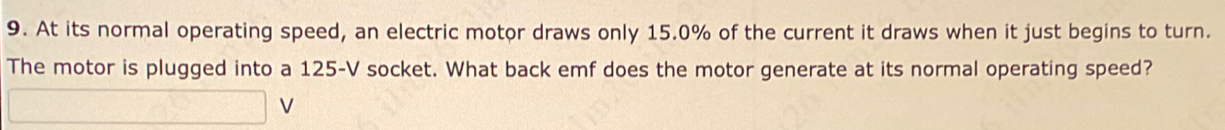 Solved At its normal operating speed, an electric motor | Chegg.com