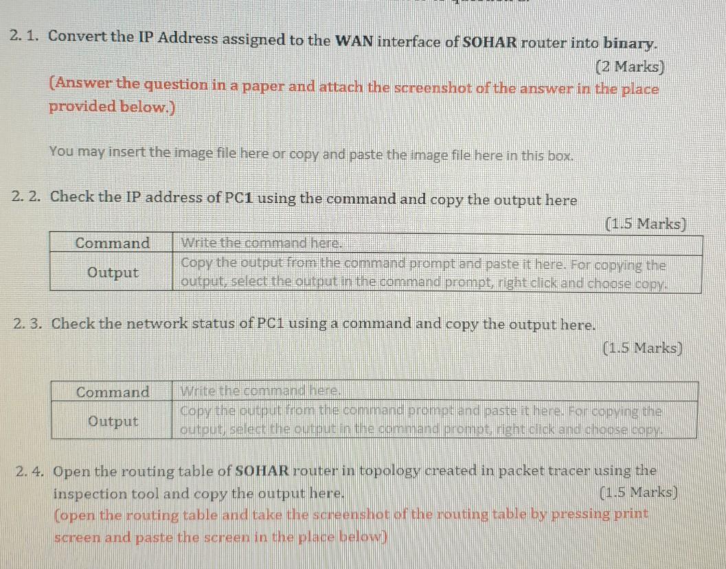Solved MELLO L. 1. Create the topology given below in packet | Chegg.com
