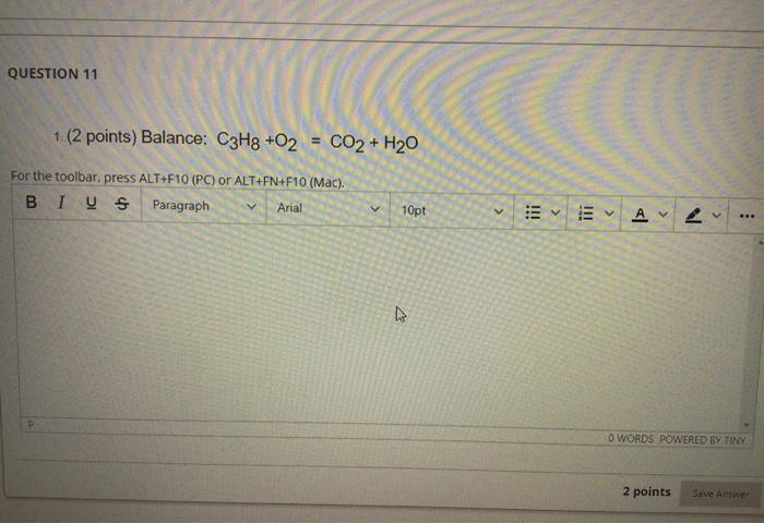 Solved C3H8+O2=CO2+H2O | Chegg.com