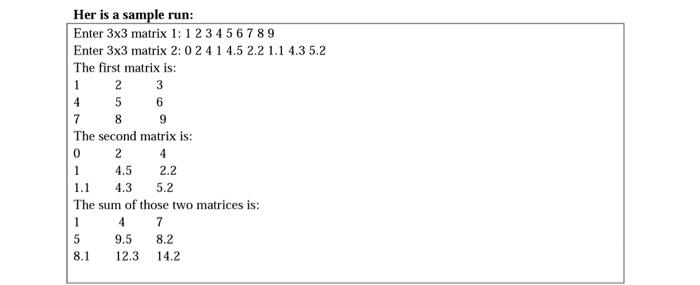 Solved Programming Question: Write a program that reads into | Chegg.com