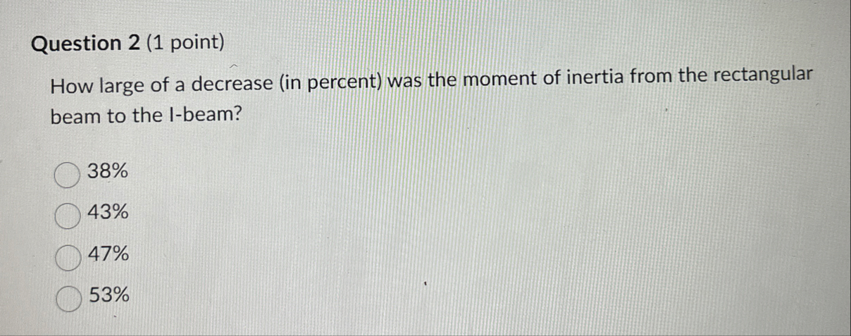 Solved Question 2 (1 ﻿point)How large of a decrease (in | Chegg.com