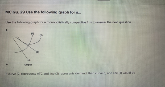 Solved MC Qu. 29 Use the following graph for a... Use the | Chegg.com