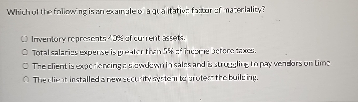 Which of the following is an example of a qualitative | Chegg.com