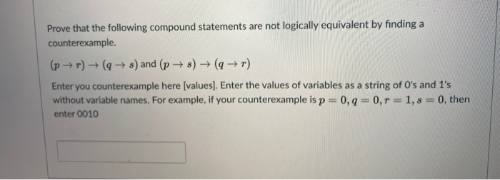 Solved Prove that the following compound statements are not | Chegg.com