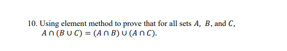 Solved Using element method to prove that for all sets A,B , | Chegg.com