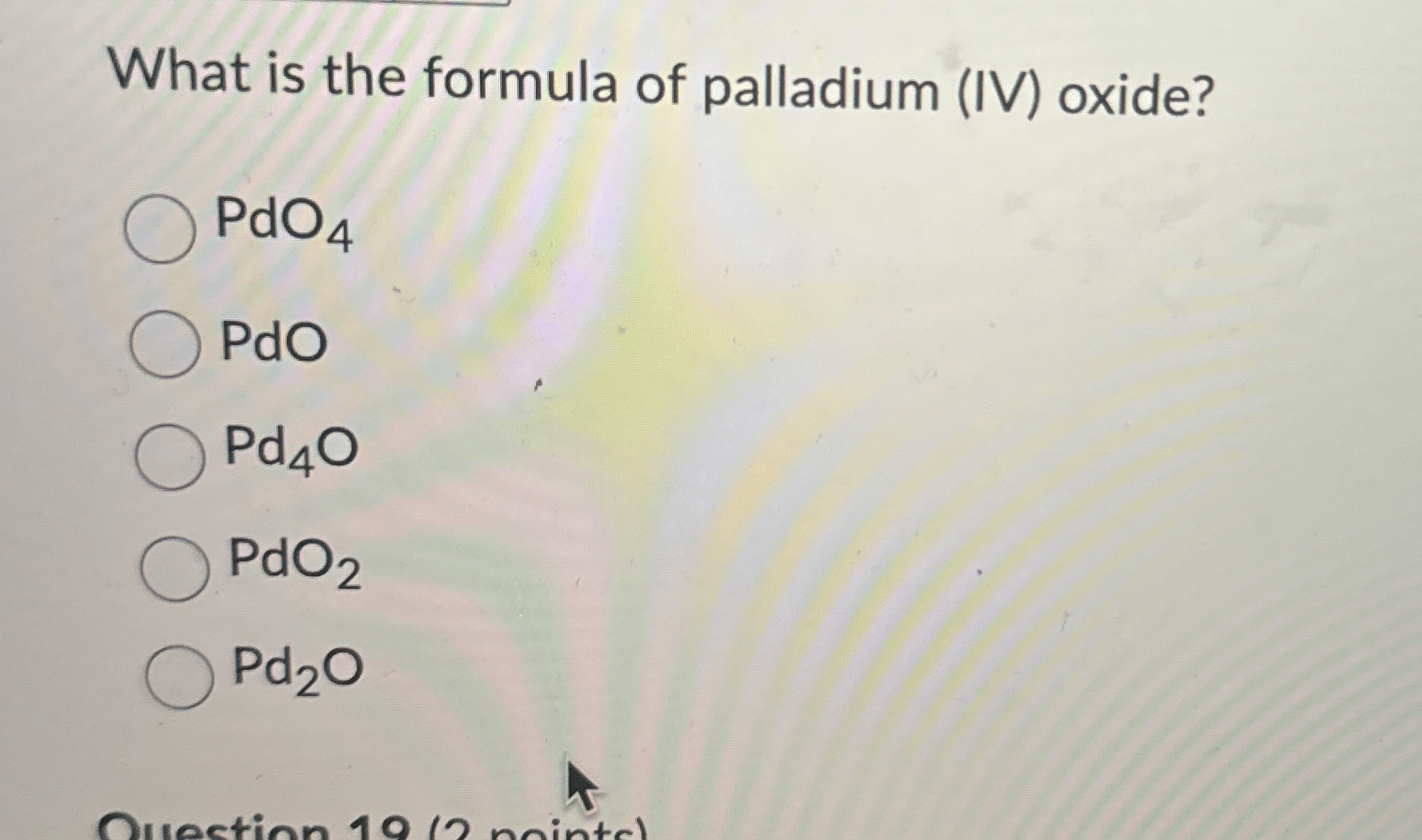 Solved What is the formula of palladium (IV) | Chegg.com