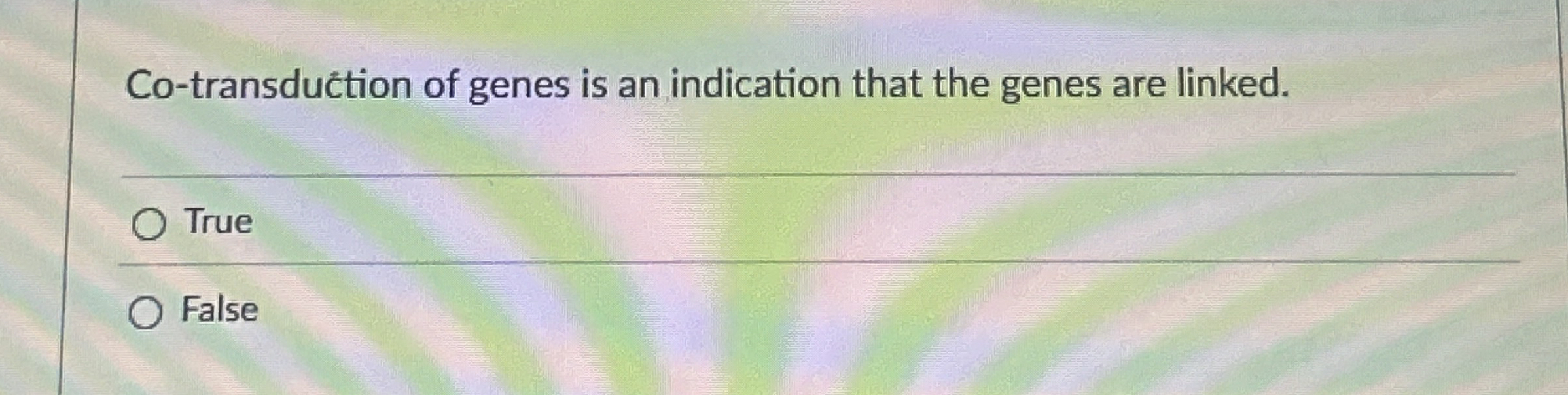 Solved Co-transduction of genes is an indication that the | Chegg.com
