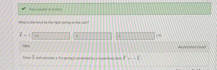 Solved A 0.9 kg cart is attached between two horizontal | Chegg.com