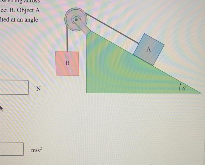 Solved A 4 00 Kg Object A Is Connected With A Massless