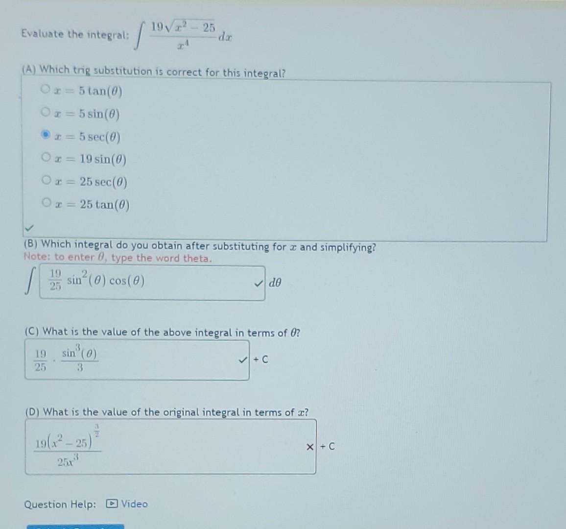 Solved What am I doing wrong? I found the integral for theta | Chegg.com