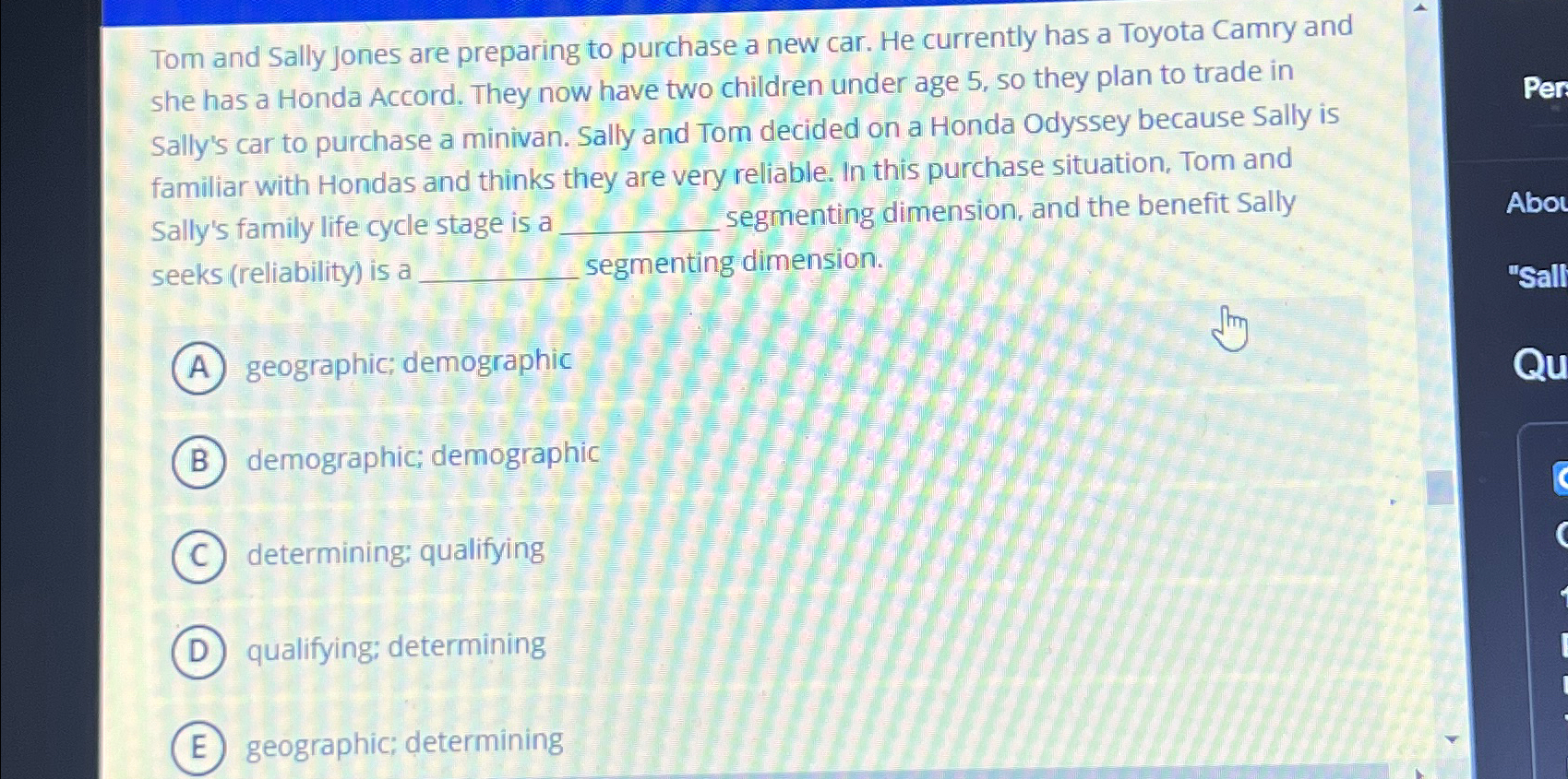 Solved Tom and Sally Jones are preparing to purchase a new | Chegg.com