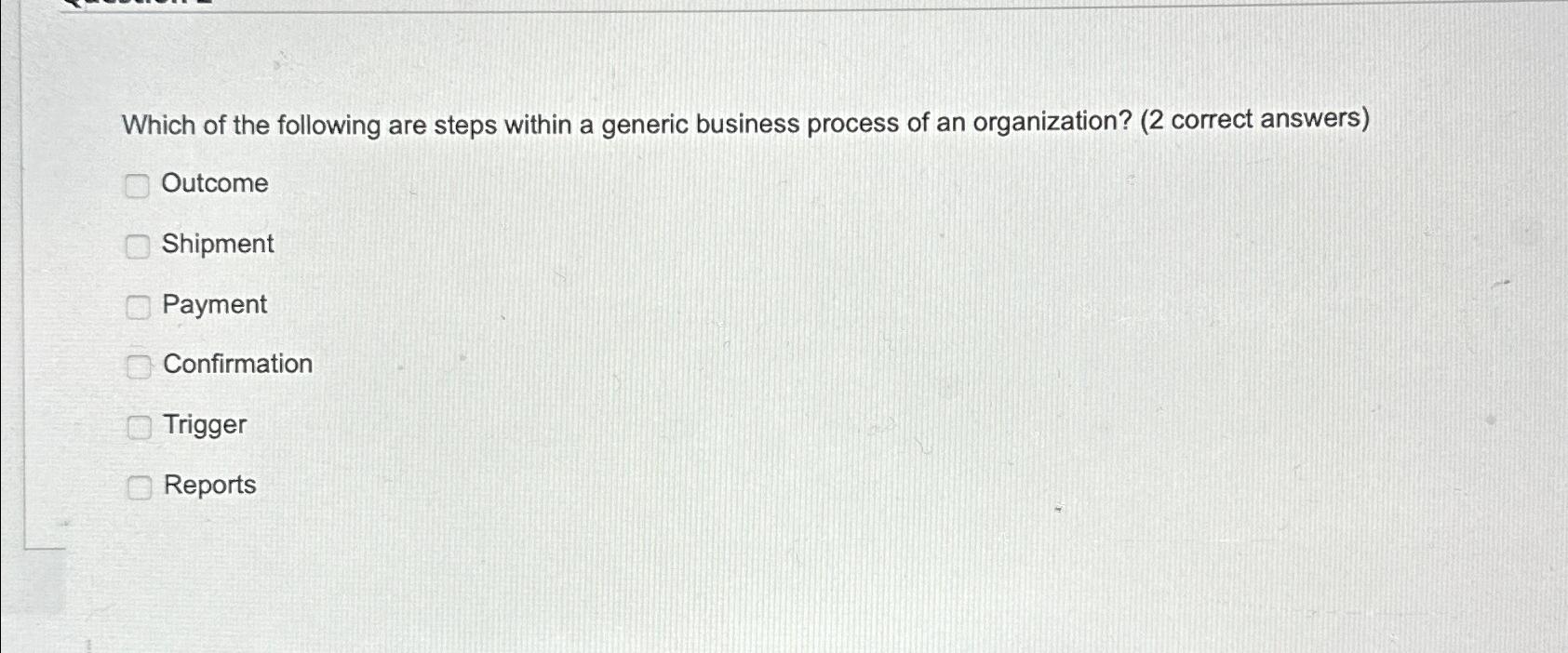 Solved Which of the following are steps within a generic | Chegg.com