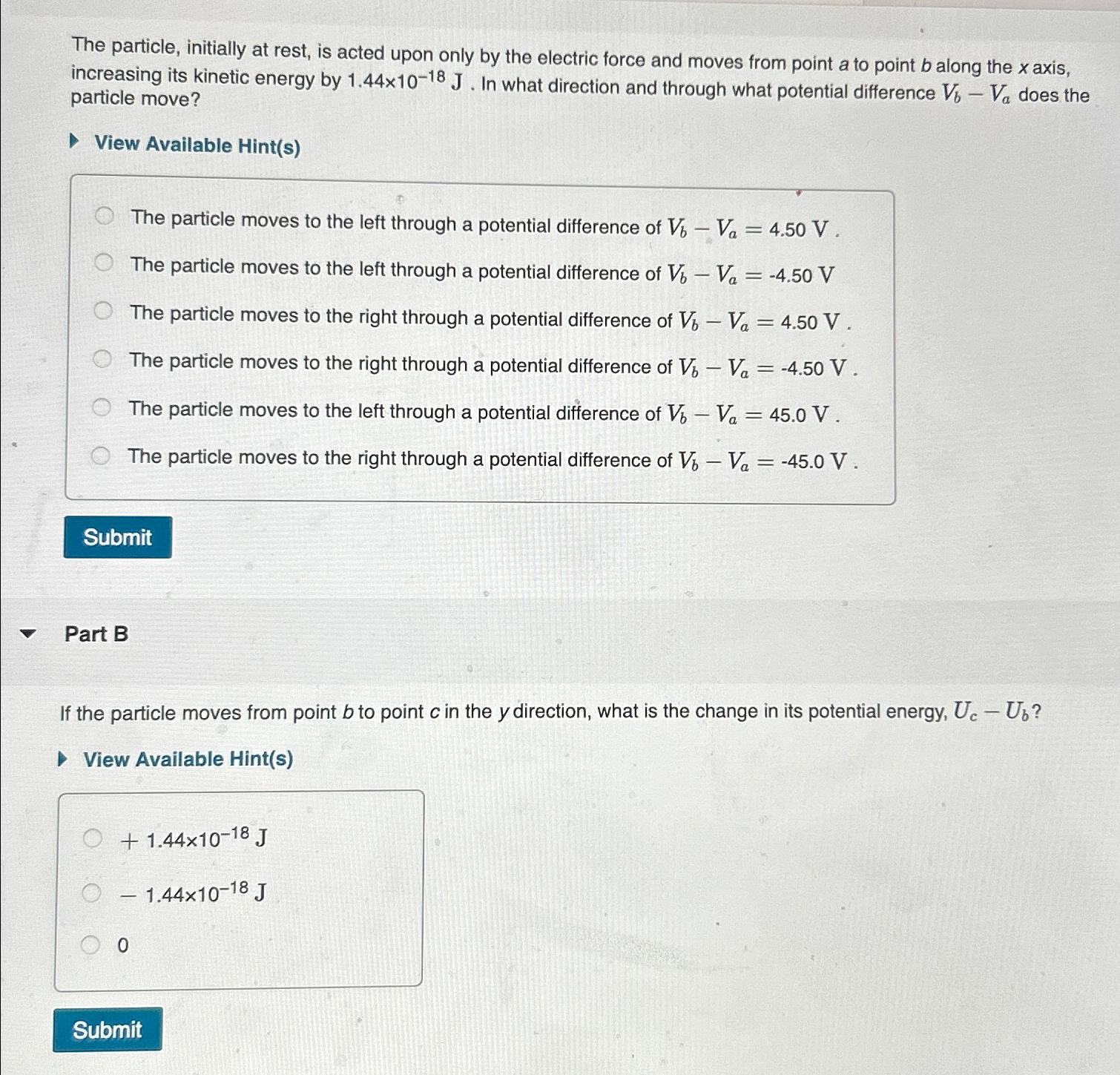 Solved The particle, initially at rest, is acted upon only | Chegg.com