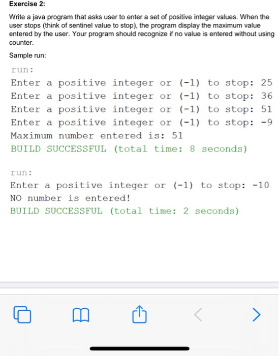 Solved Exercise 2 Write A Java Program That Asks User To