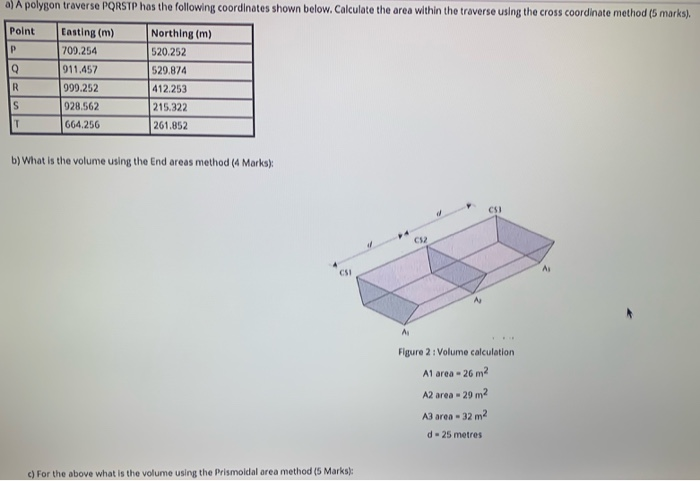 Solved a) A polygon traverse PQRSTP has the following | Chegg.com