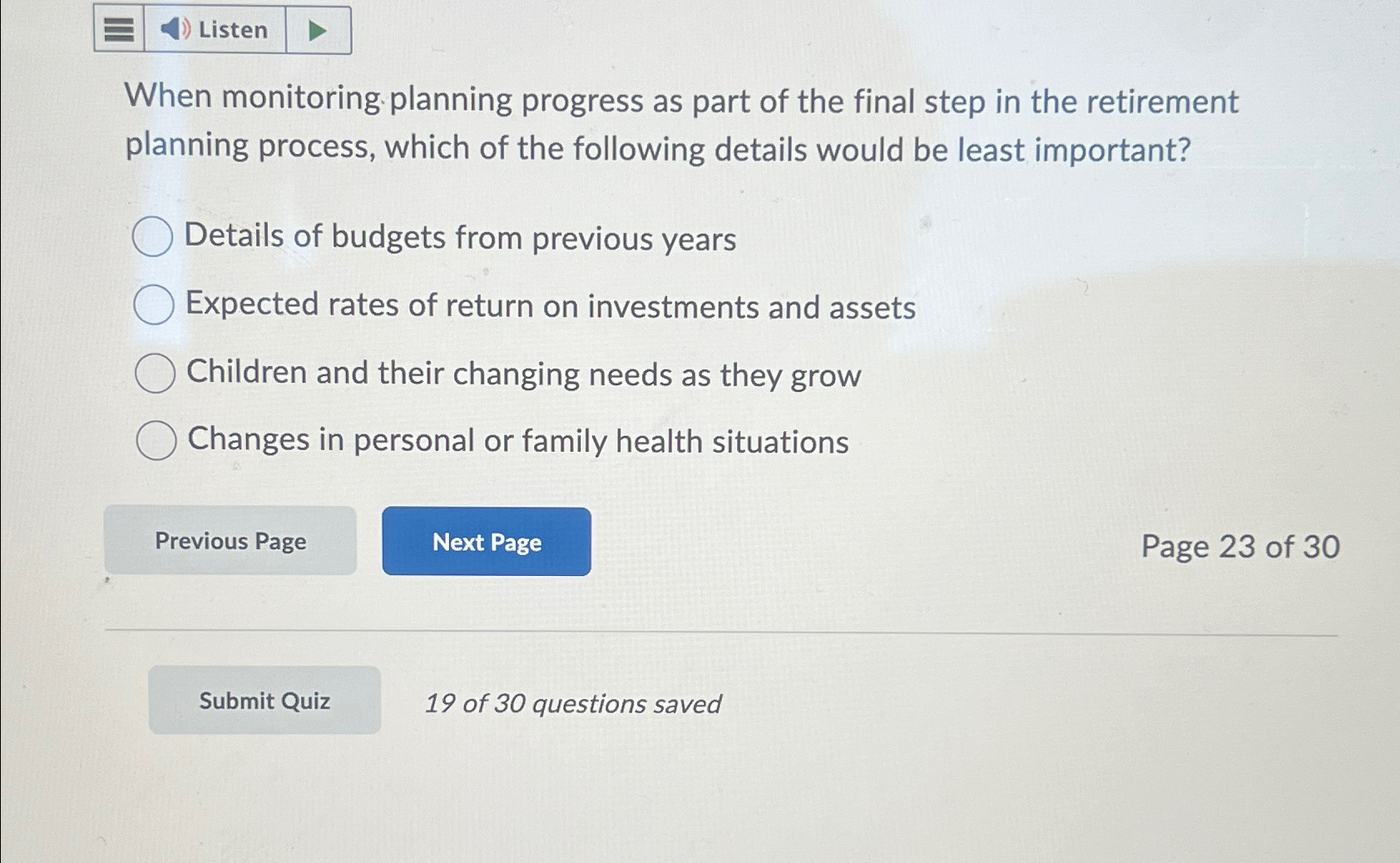 Solved ListenWhen monitoring planning progress as part of | Chegg.com