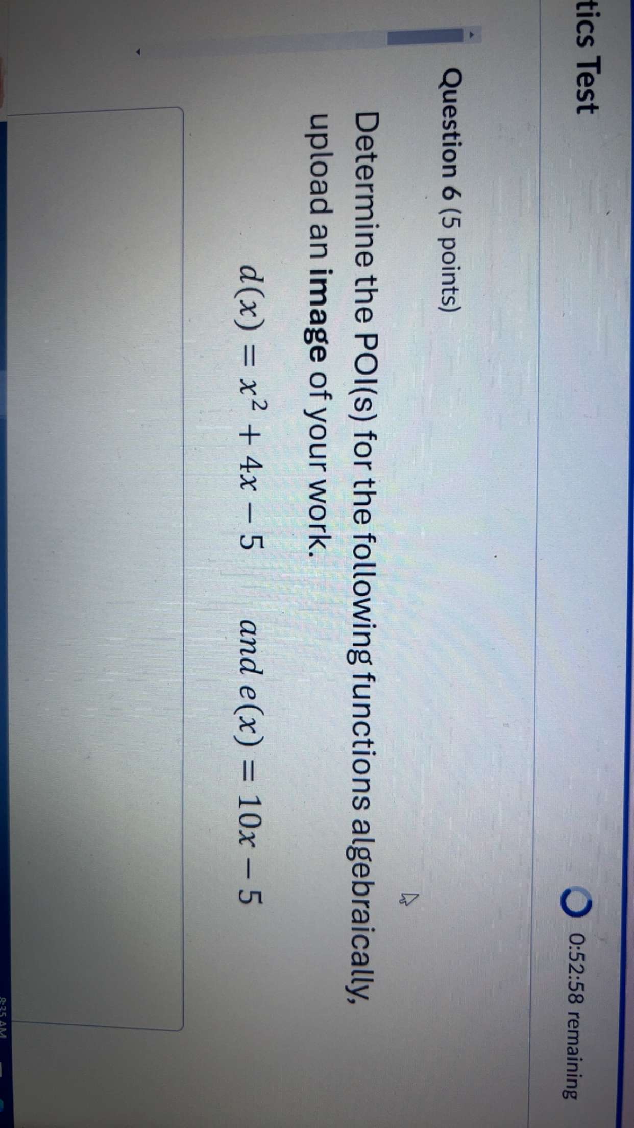 Solved Question 6 (5 ﻿points)Determine the POI(s) ﻿for the | Chegg.com
