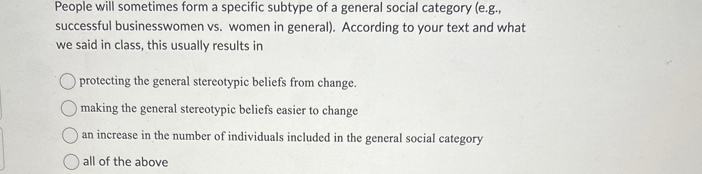 Solved People will sometimes form a specific subtype of a | Chegg.com