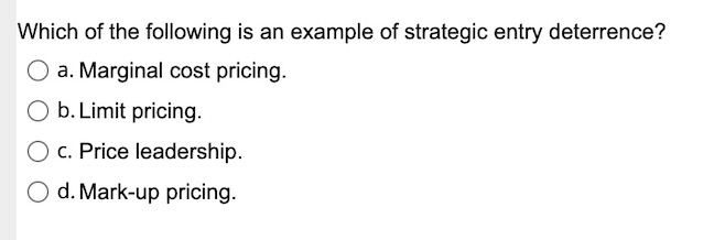 Solved Which of the following is an example of strategic | Chegg.com