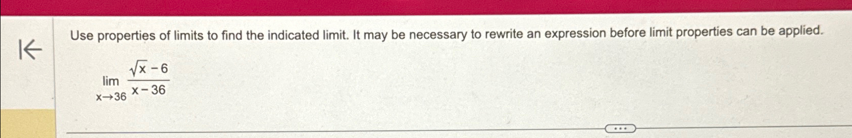 Solved Use properties of limits to find the indicated limit. | Chegg.com