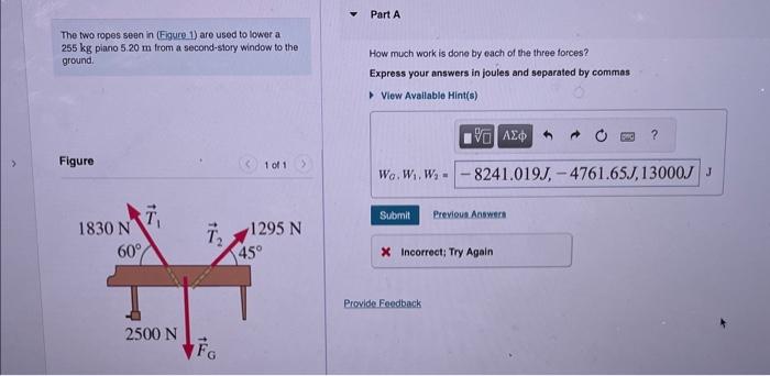 Solved The two ropes seen in (Figure 1) are used to lower a | Chegg.com