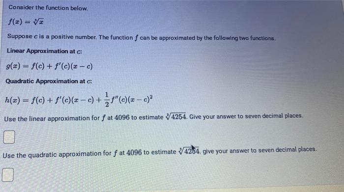 Solved Consider the function below. f(x)=3x Suppose c is a | Chegg.com