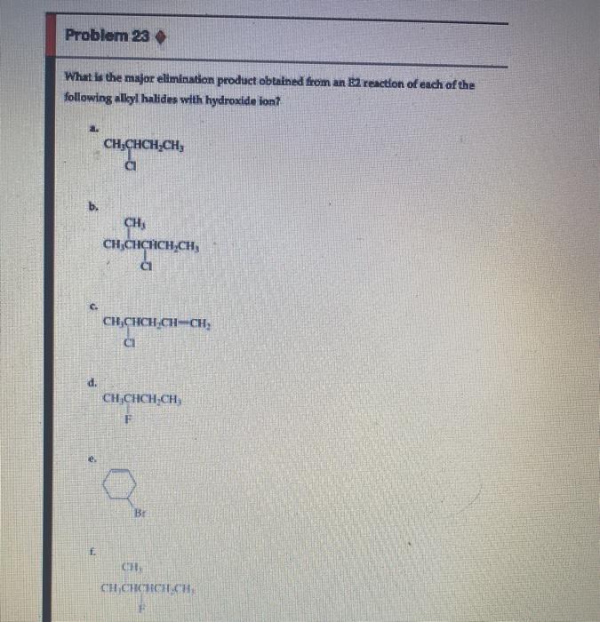 Solved Rank the following alkyl bromides from most reactive | Chegg.com
