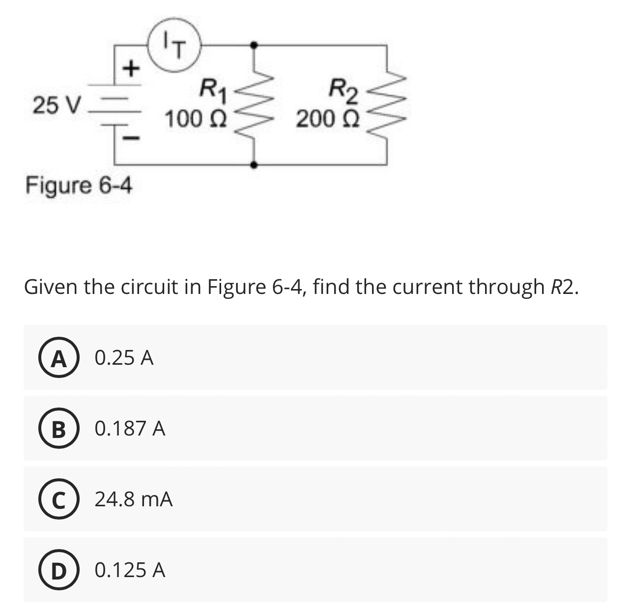 Solved Given the circuit in Figure 6-4, ﻿find the current | Chegg.com