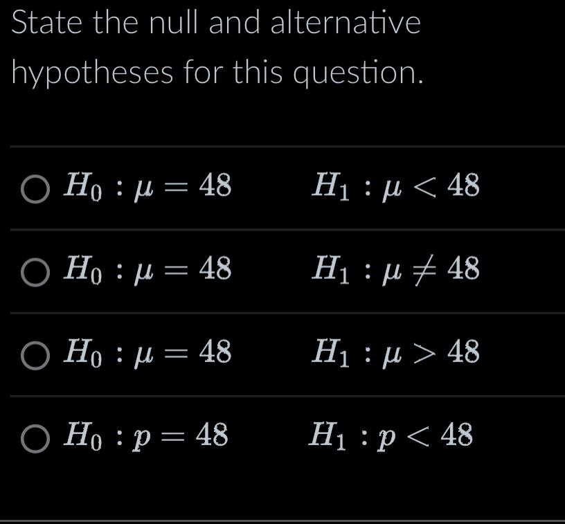 Solved State the null and alternative hypotheses for this | Chegg.com