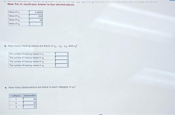 Note: For ×1, round your answer to four decimal | Chegg.com