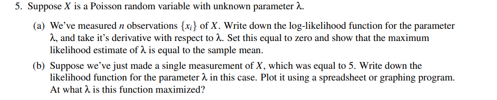 Solved Suppose x ﻿is a Poisson random variable with unknown | Chegg.com