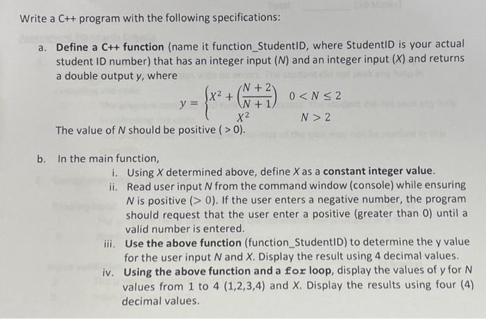 Solved Write a C++ program with the following | Chegg.com