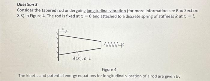 Solved Question 3 Consider the tapered rod undergoing | Chegg.com