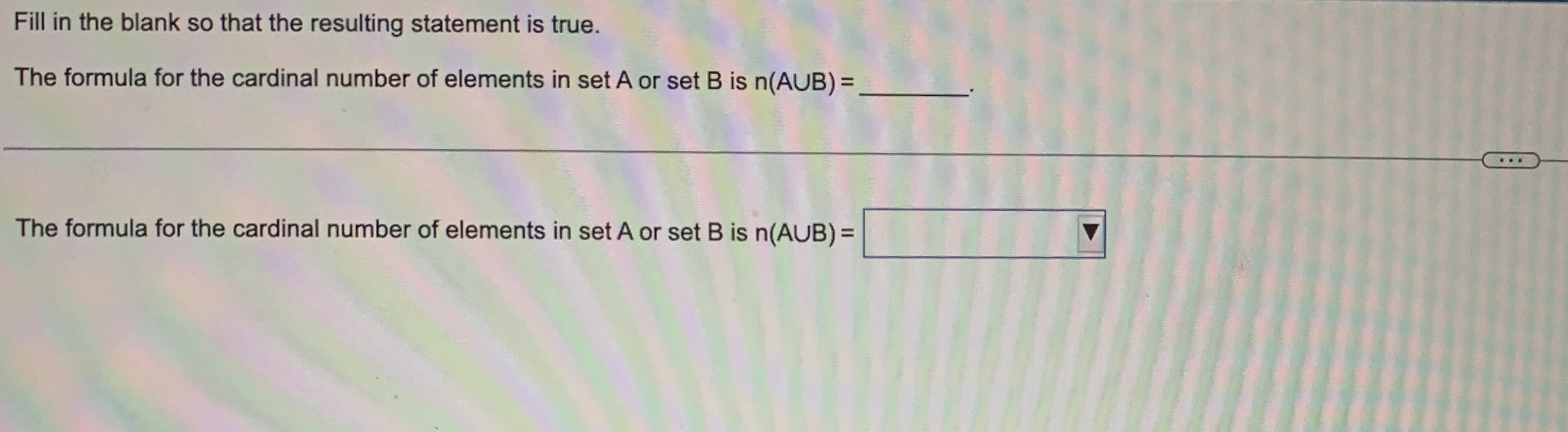 Solved Fill in the blank so that the resulting statement is | Chegg.com