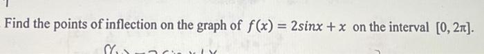 Solved Find the points of inflection on the graph of | Chegg.com