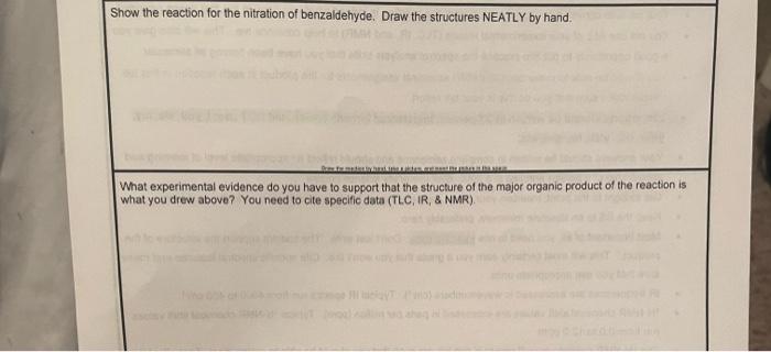 Solved Show the reaction for the nitration of benzaldehyde. | Chegg.com