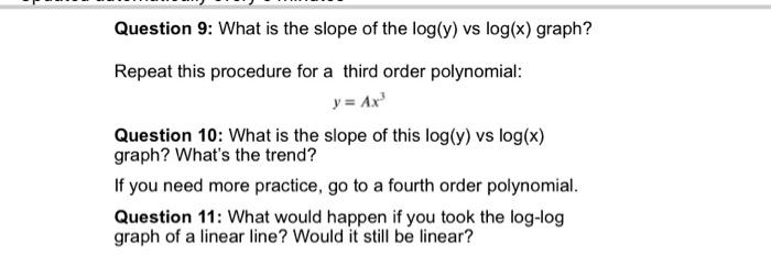 Solved Linearizing data with polynomials To get a better | Chegg.com