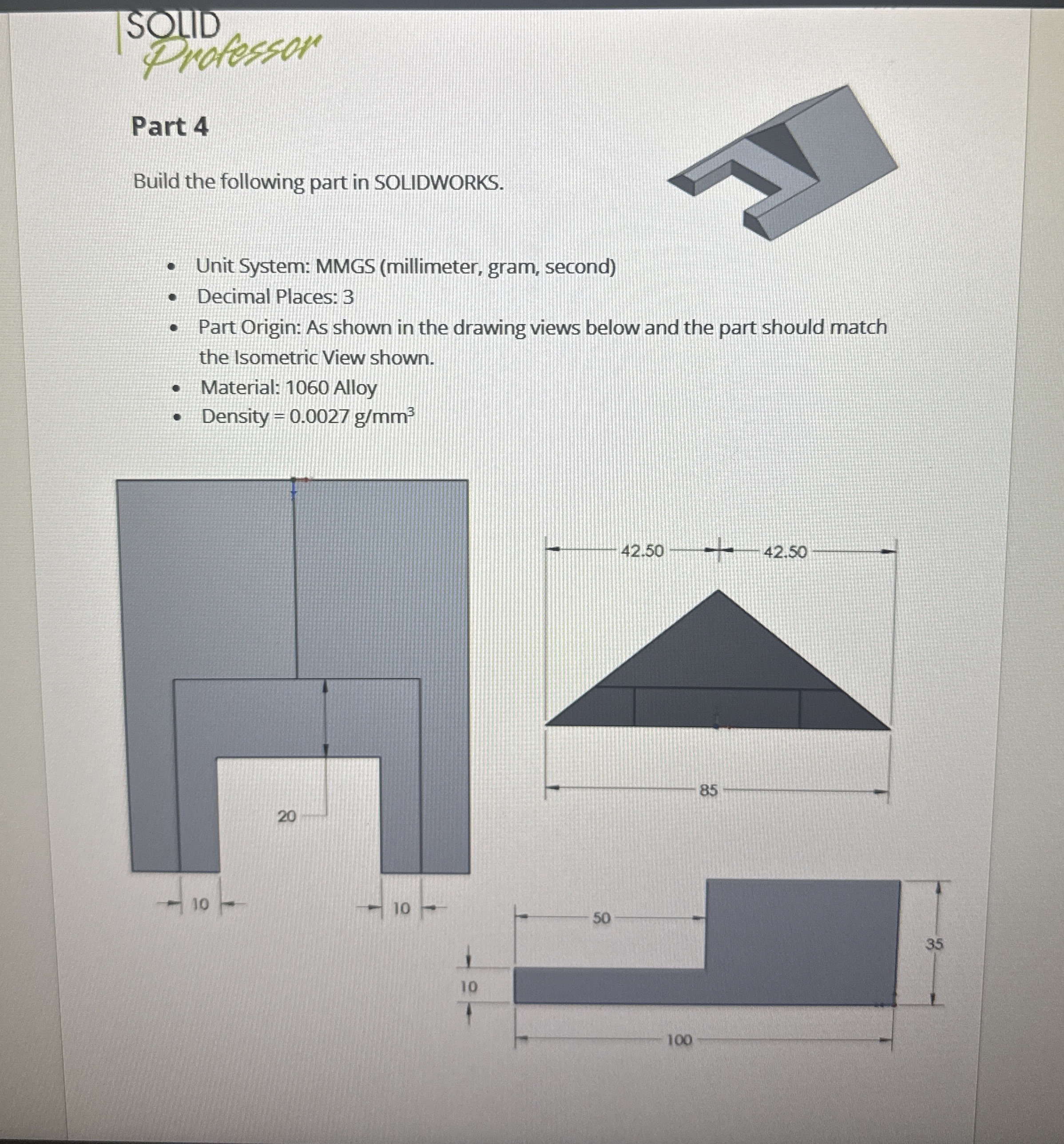 Solved SOlIDPart 4Build the following part in | Chegg.com